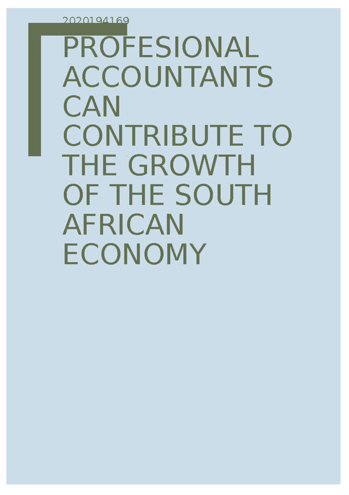 Eace ass - Bsbdbdb - 2020194169 PROFESIONAL ACCOUNTANTS CAN CONTRIBUTE ...