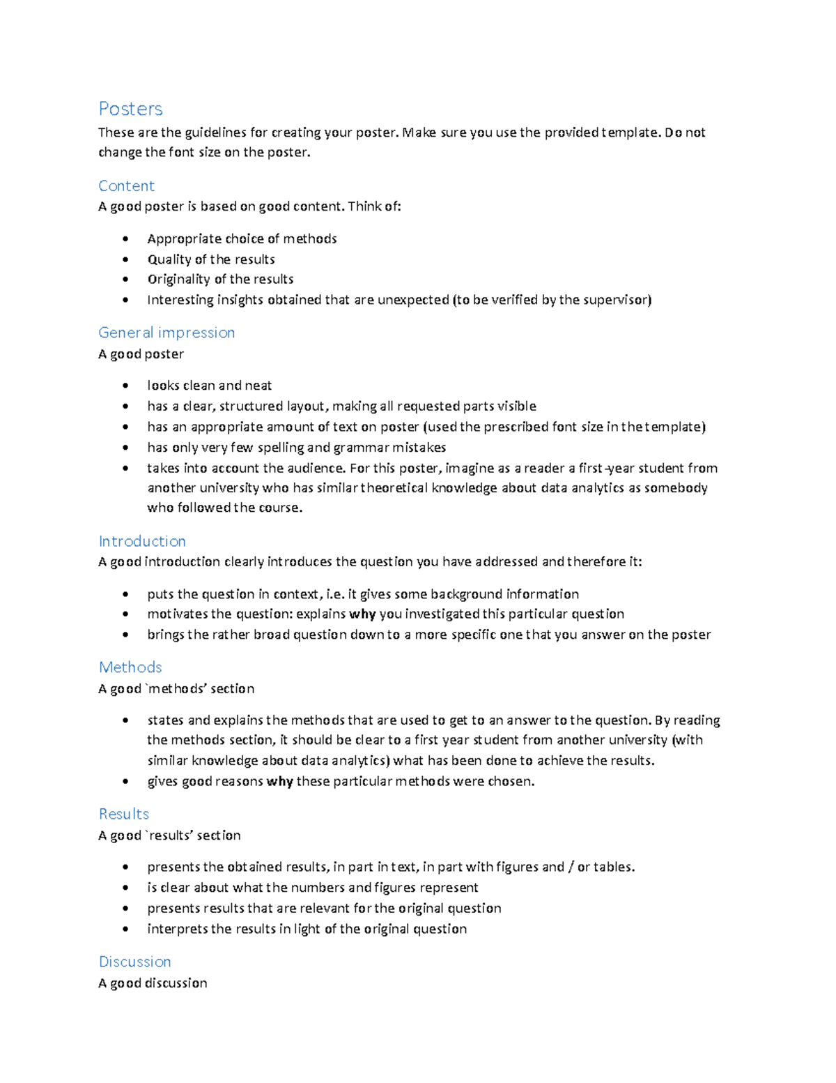 Poster guidelines ga1 - Posters These are the guidelines for creating ...