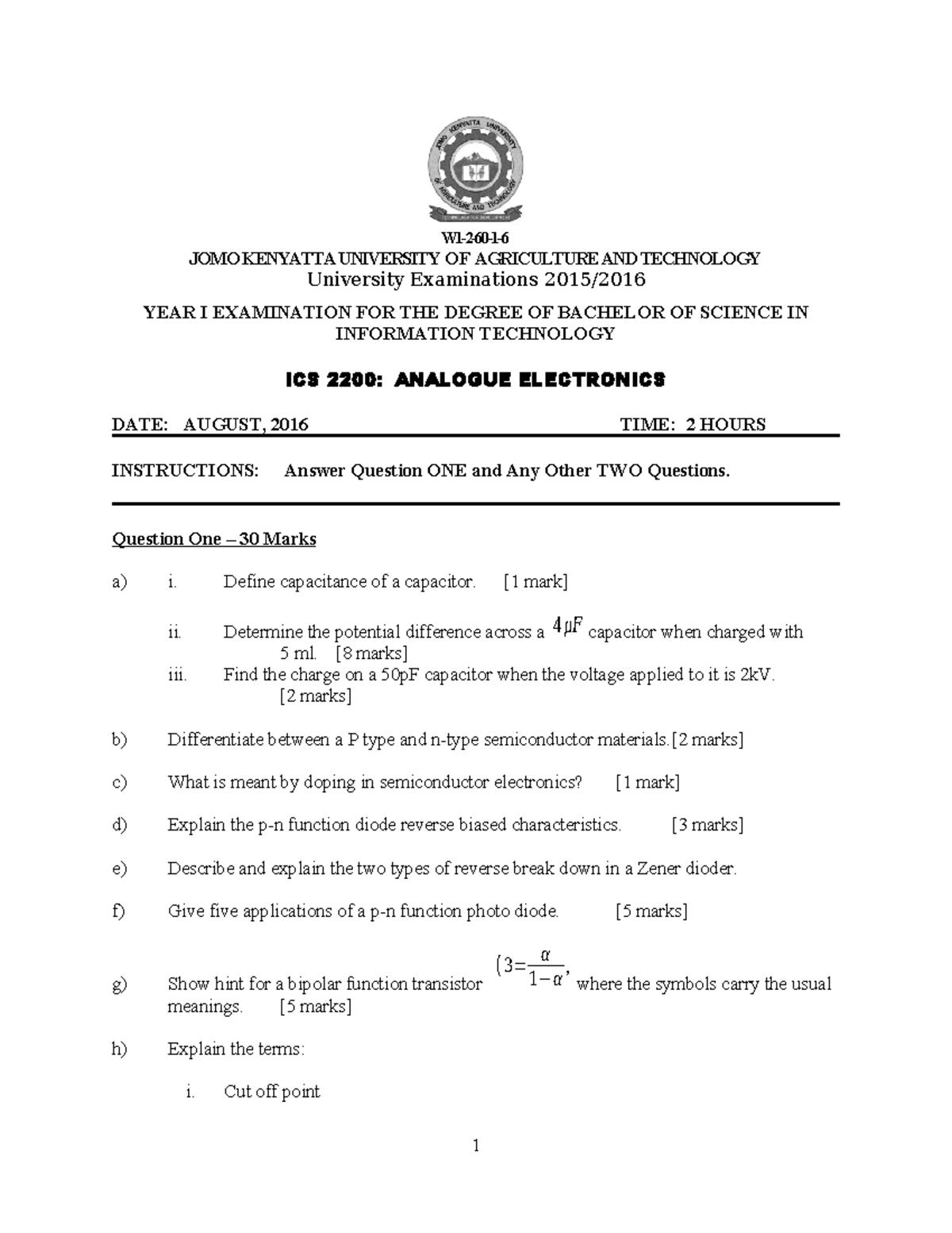 ICS 2200 - ICS - W1-2-60-1- JOMO KENYATTA UNIVERSITY OF AGRICULTURE AND ...