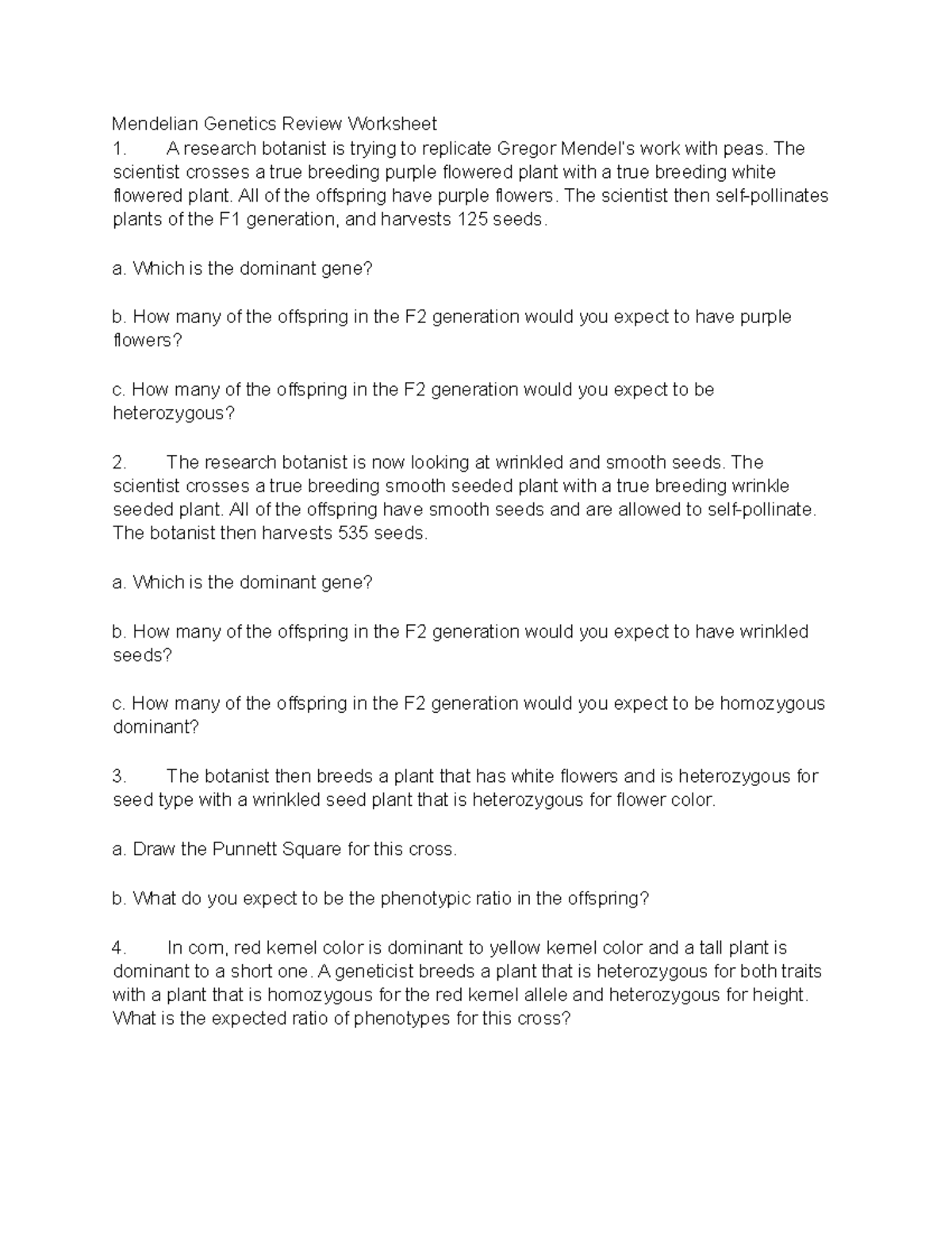 Genetics Worksheet Answers Mendelian Genetics Review Worksheet A genetics-worksheet-answers-mendelian-genetics-review-worksheet-a