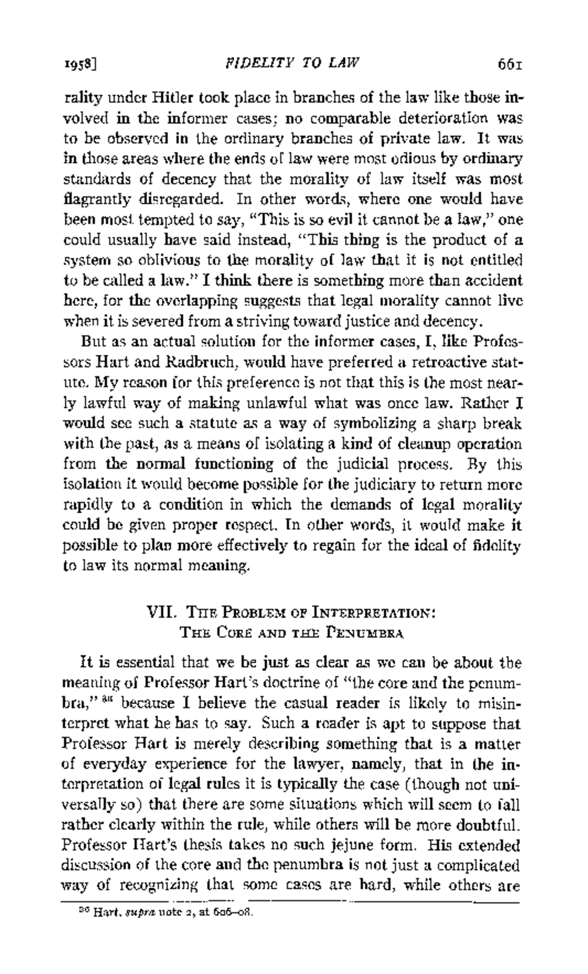 Positivism and Fidelity to Law A Reply to Professor Hart - I958 ...