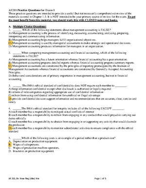 Ch3Practice - Notes - AF211 - UMass Boston - Studocu