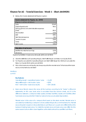 Exercises ABW course 2023 2024 week 3 with solutions - Exercises with ...