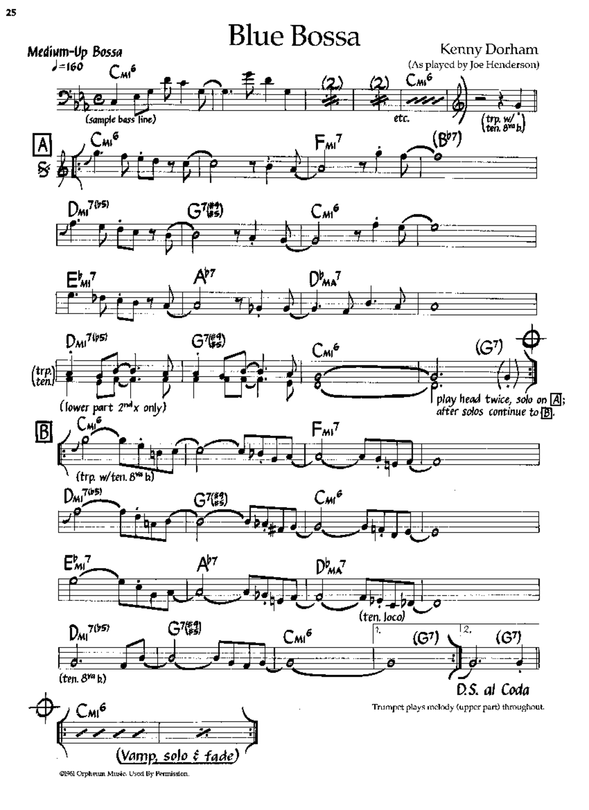 Blue Bossa (Bass Audition) - Kunst (Muziek) - Studeersnel