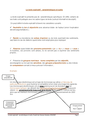 Définition et caractéristiques des textes informatifs et explicatifs ...