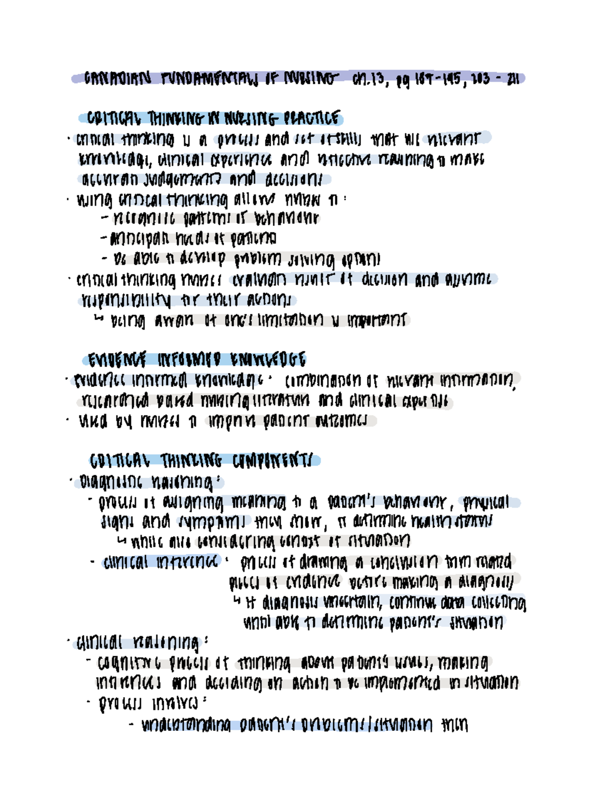 Week 4 - Decision Making Framework - CANADIAN FUNDAMENTALS OF NURSING ON 13 pg 187 195 103 211 ...