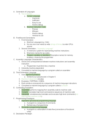 Intro to Comp Sci Notes - Exam 1 - August 17, 2022 Algorithm- set of ...