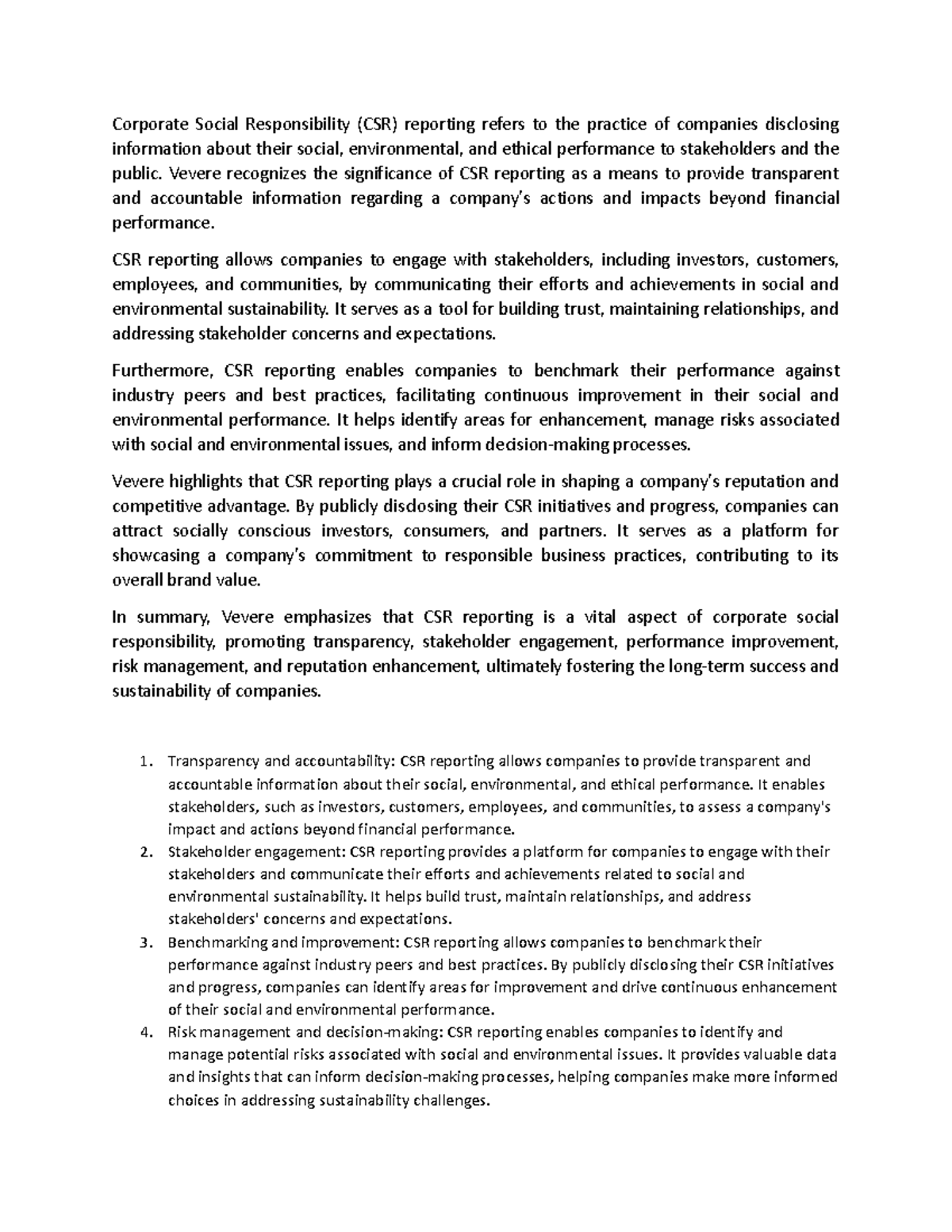 Corporate Social Responsibility Reporting - Corporate Social ...