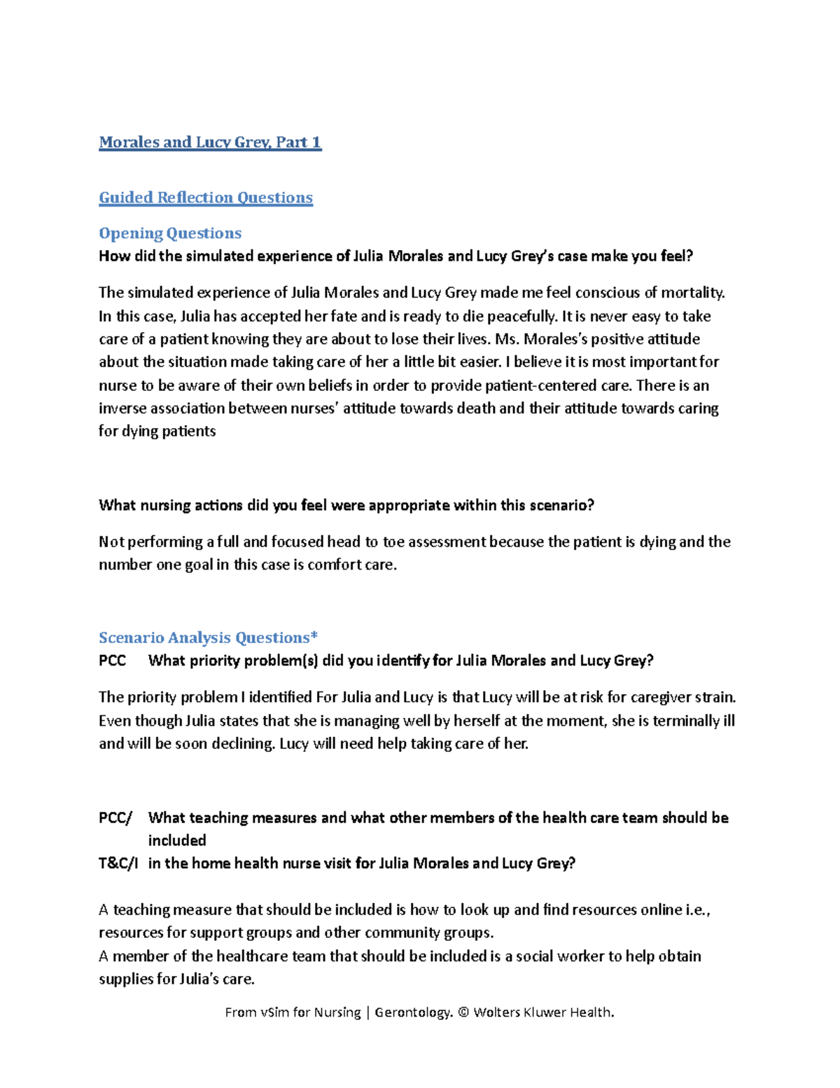 Guided Reflection JM Prt1 - Morales and Lucy Grey, Part 1 Guided Reflection Questions Opening ...