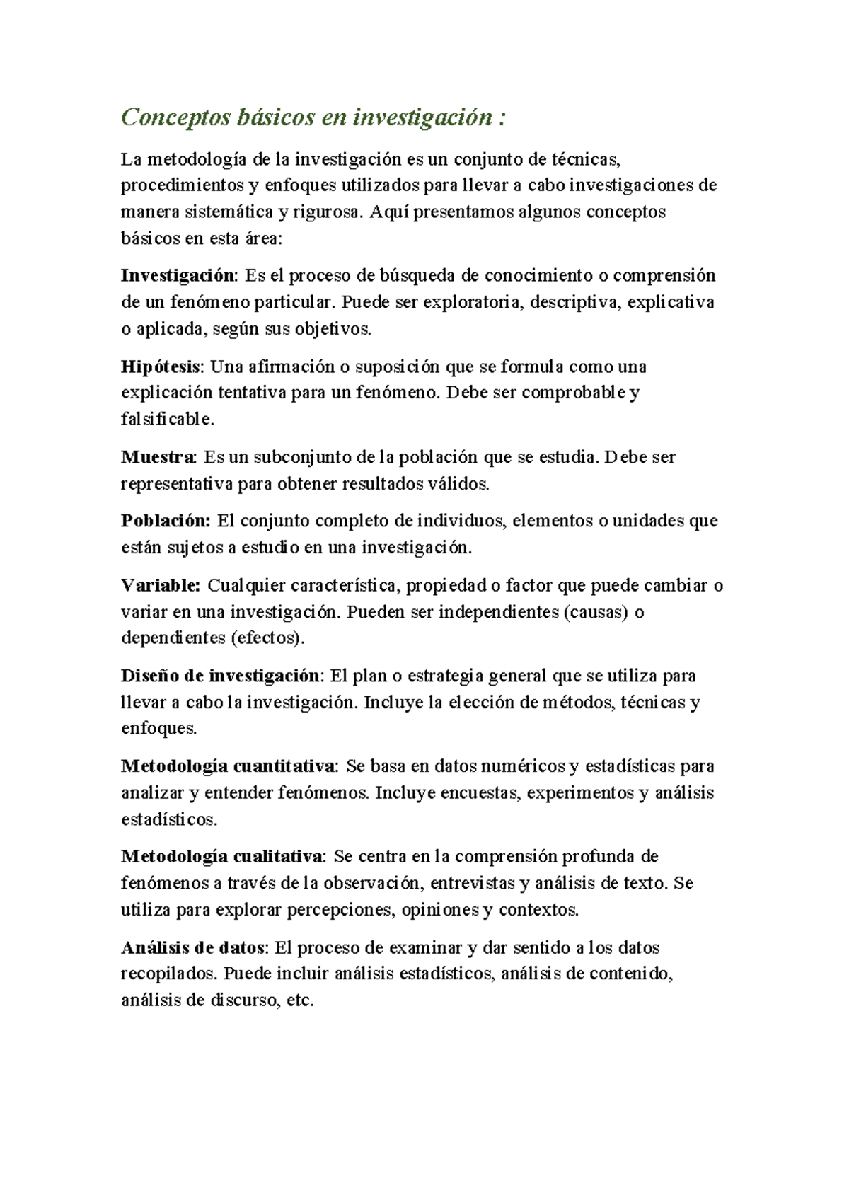 Conceptos b Ã¡sicos en investigaci Ã³n - Conceptos básicos en investigación : La metodología de ...
