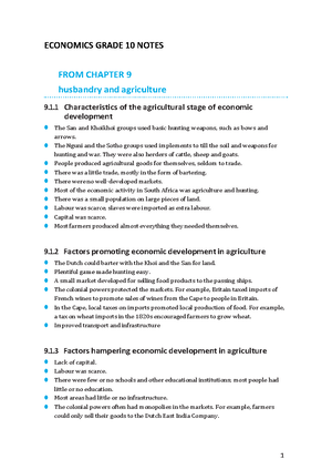 Grade 10 Topic 8 - Growth, Development & Globalization - BOHLABELA ...