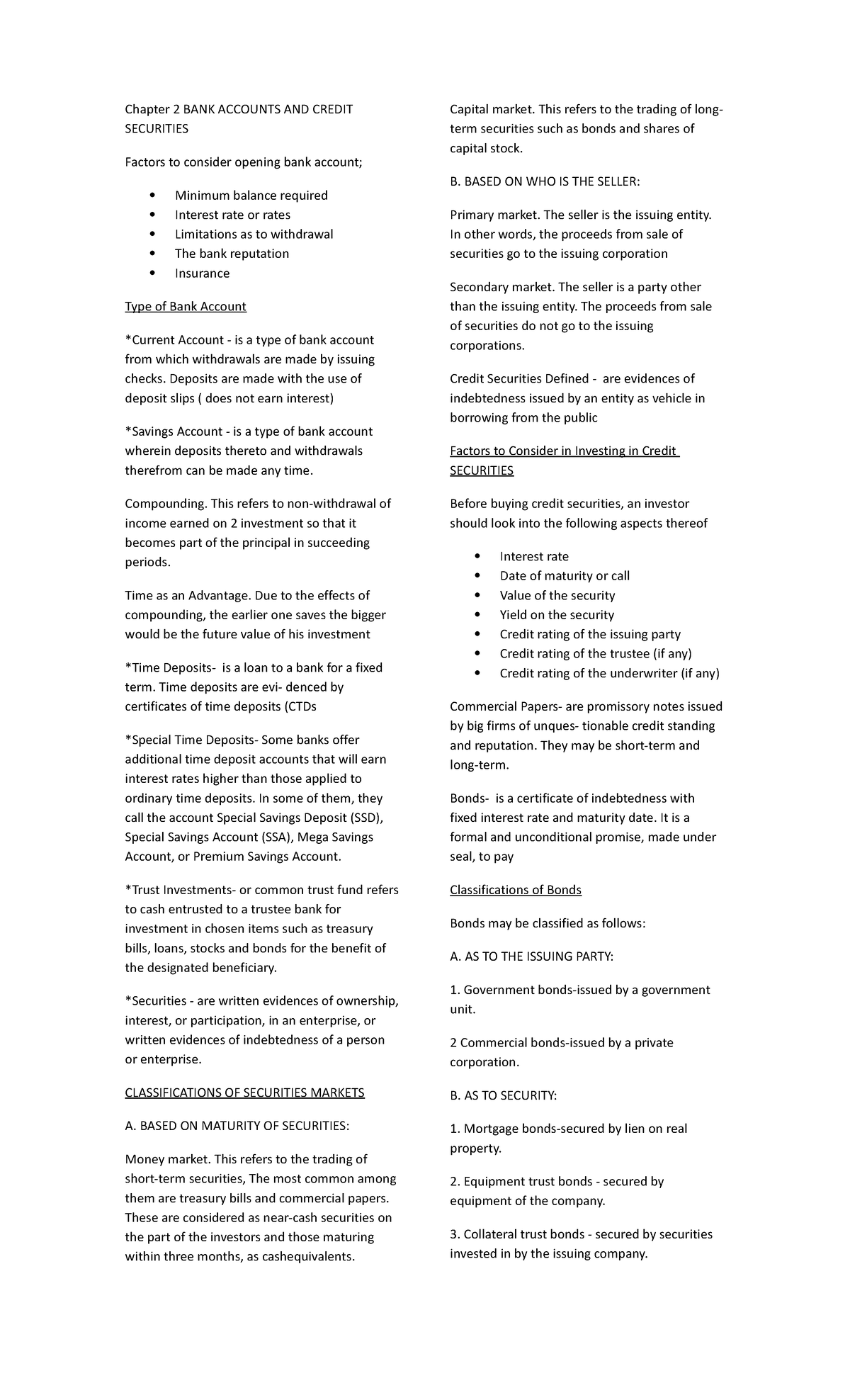 Chapter 2 BANK-WPS Office - Chapter 2 BANK ACCOUNTS AND CREDIT ...