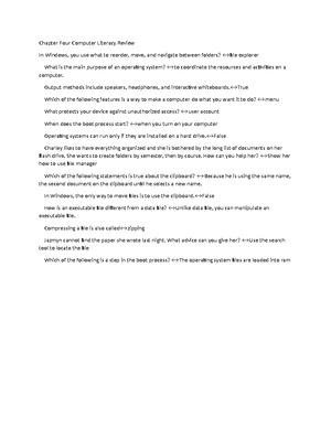 Chapter 1 Comp Lit Notes - Chapter One Computer Literacy Review Chapter ...