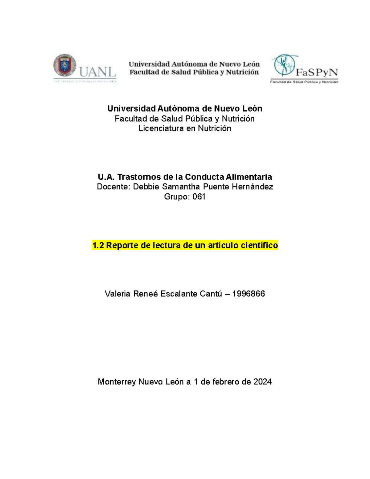 Reporte artículo - Tareas de investigación - Universidad Autónoma de ...