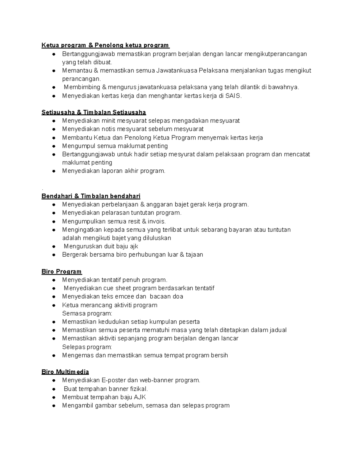 SKOP Tugasan Senarai AHLI Jawatankuasa Sulam 2023 - Ketua program ...