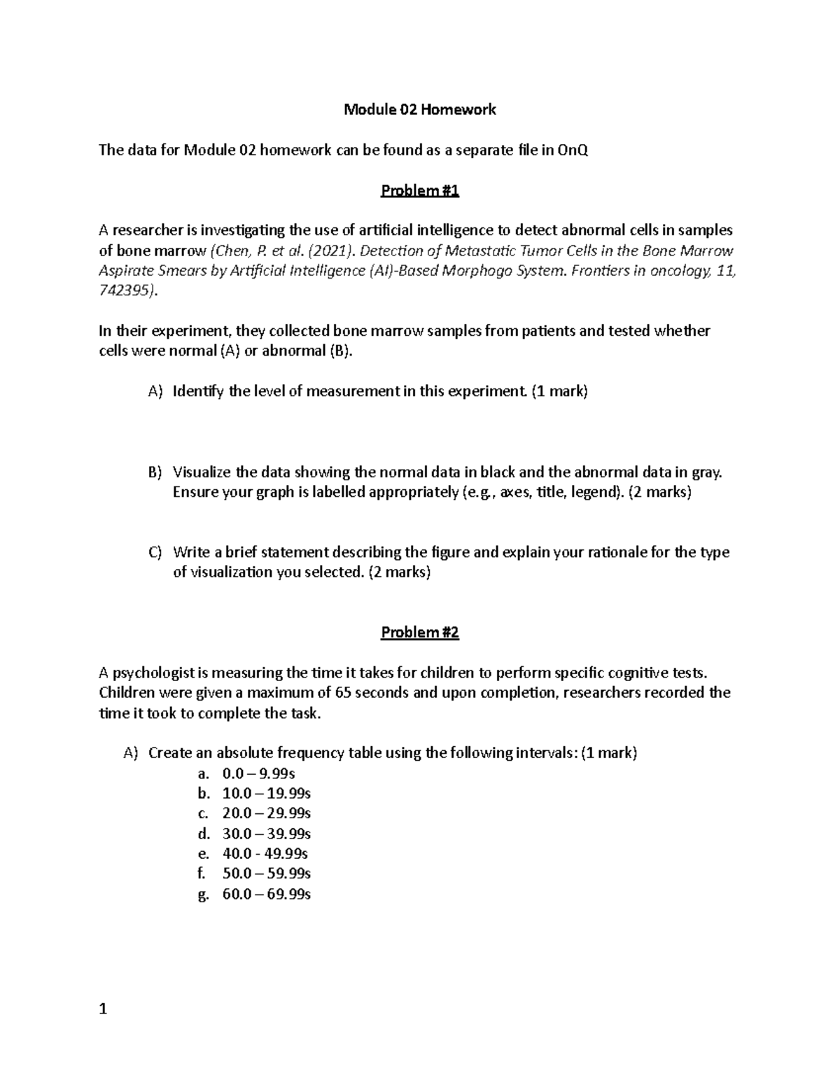F22 HSCI190 M02 HW - The second tutorial homework was revised. - Module 02 Homework The data for ...