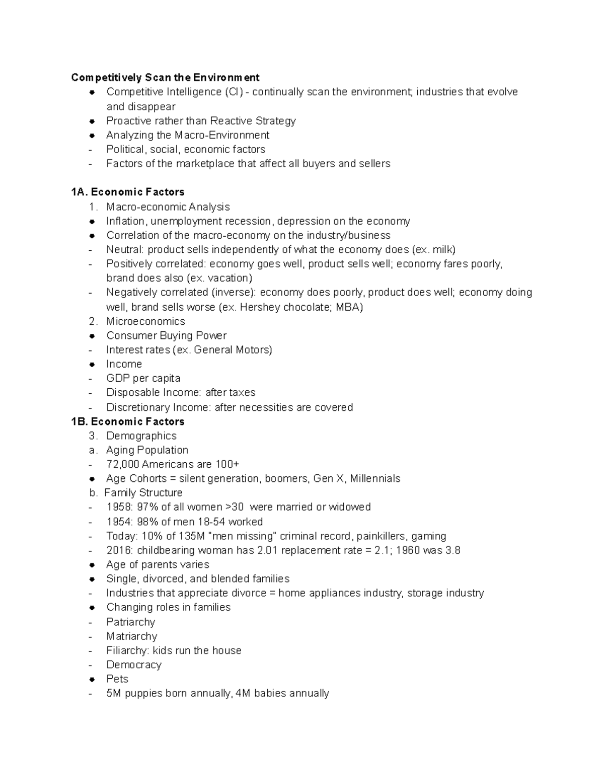 MARKETING-Lecture 6 - Competitively Scan the Environment Competitive ...