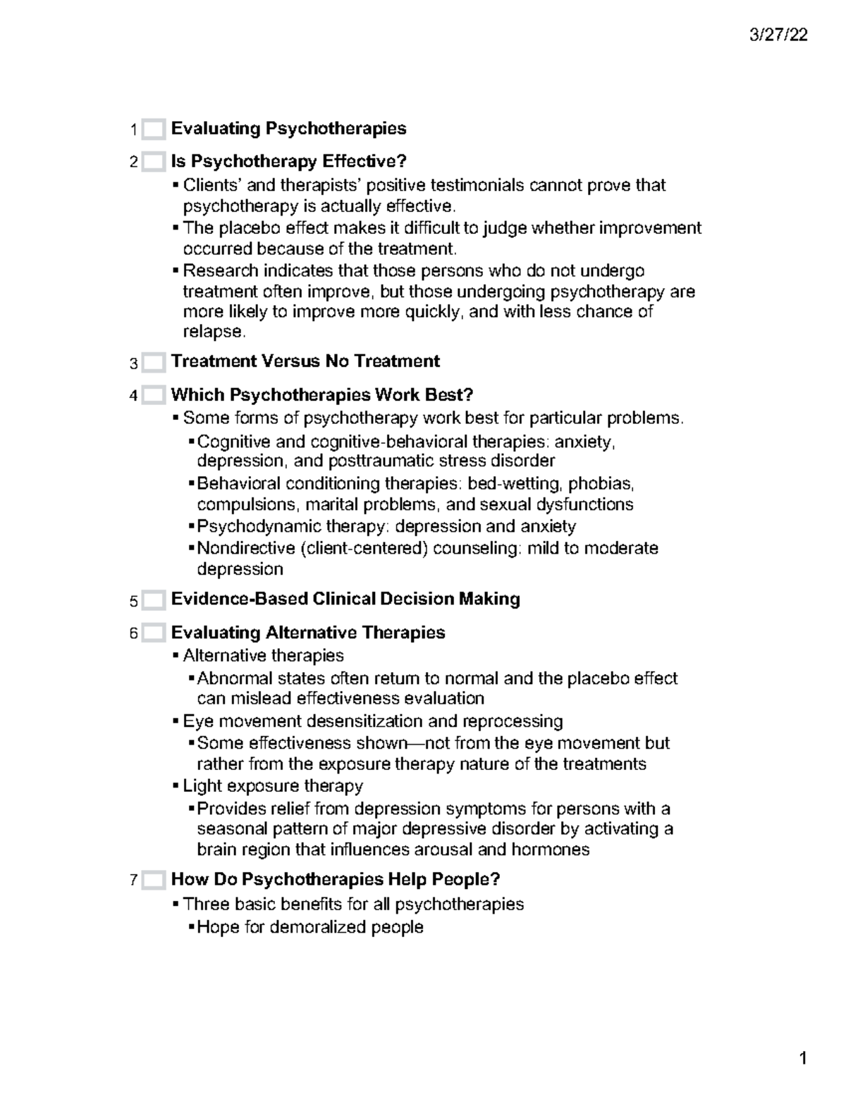 Myers 12emods lectureslides mod54 - 1 Evaluating Psychotherapies 2 Is ...