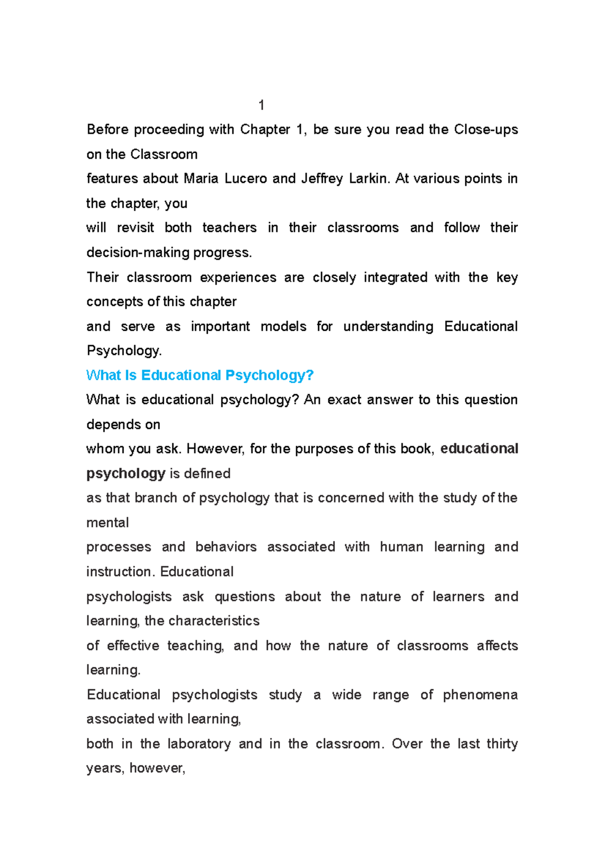 Introduction to the Study - At various points in the chapter, you will ...