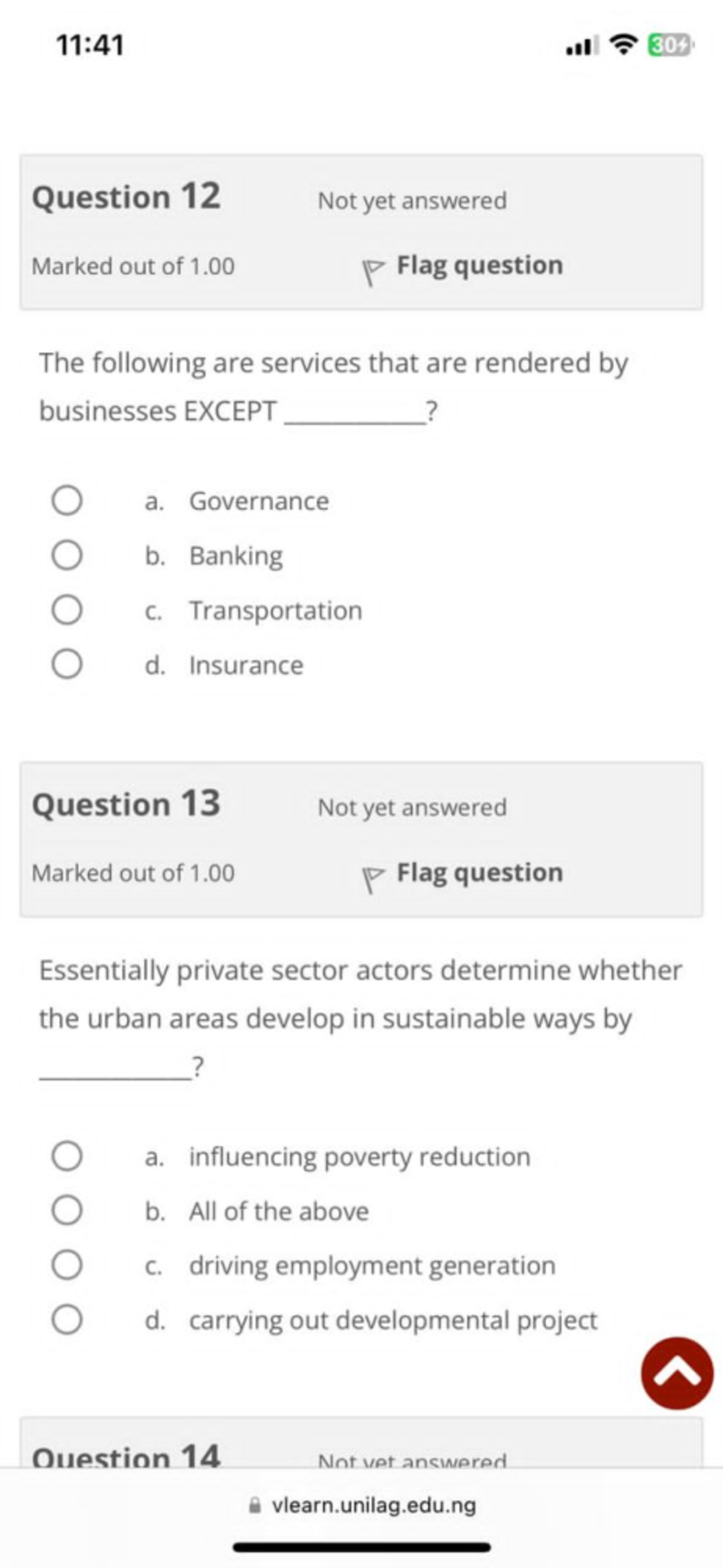 Bus261 pq - Test bank - 11:41 304 Question 12 Not yet answered Marked ...