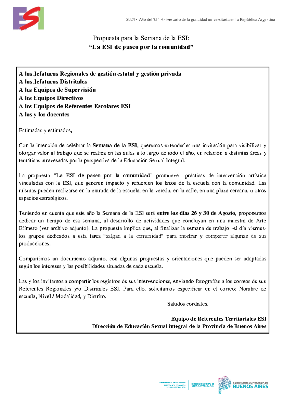 Propuesta de la DESI para la Semana de la ESI 240812 123356 - Propuesta ...