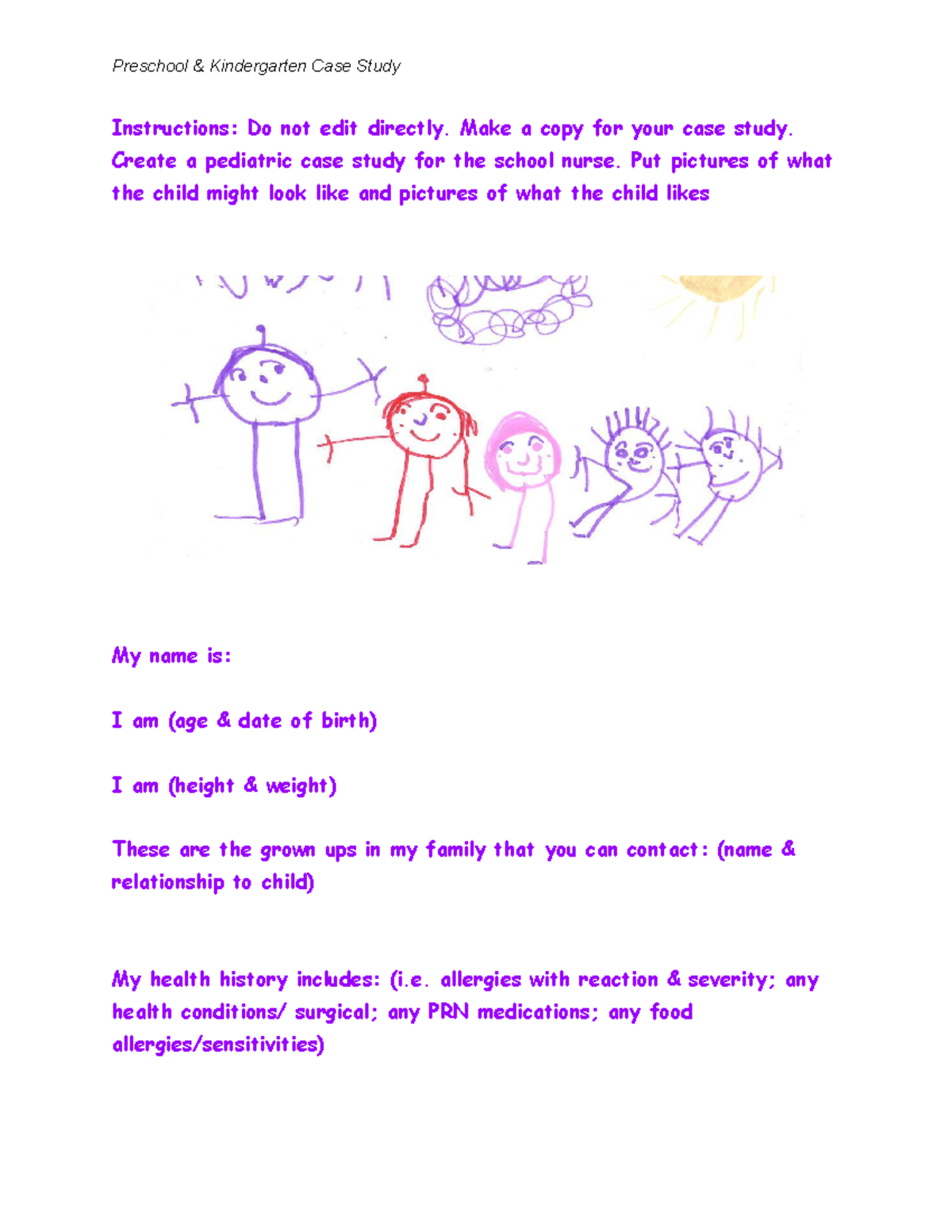 School Nurse Case Study - Preschool & Kindergarten Case Study ...