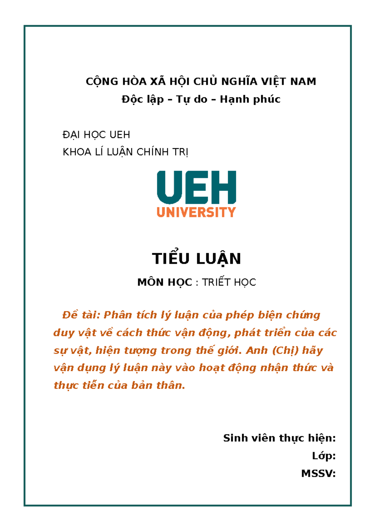 91468850 NGOC TRAN Huynh Phuoc Kiem tra ao van 76 611234277 - CỘNG HÒA ...