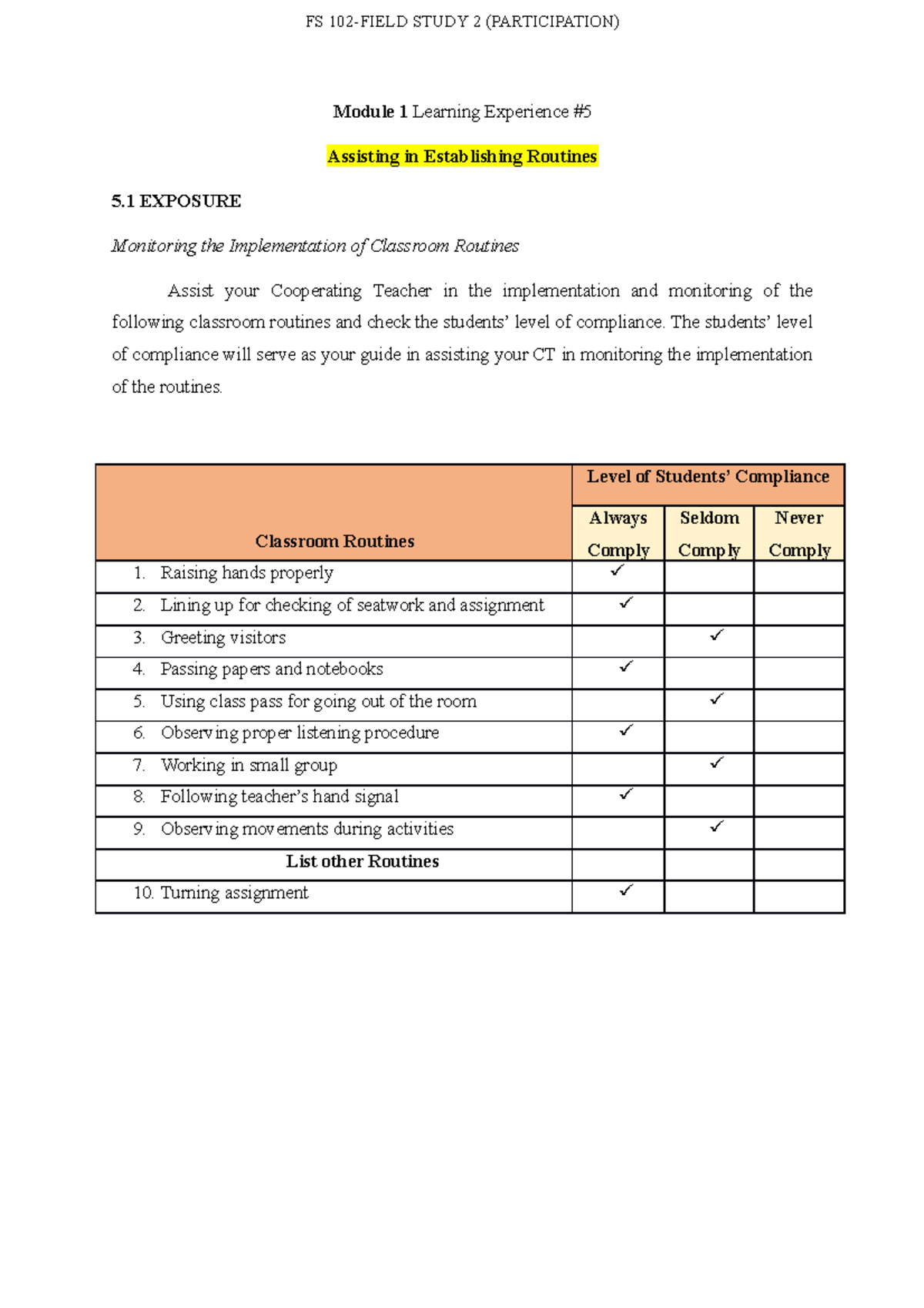 Banas Compiled Learning Experiences - Module 1 Learning Experience ...