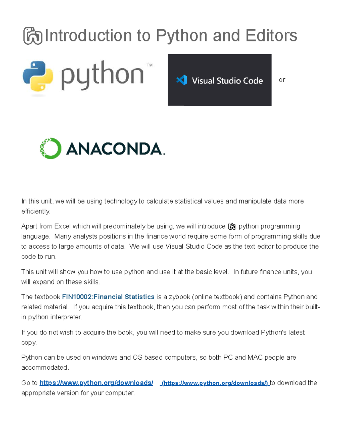 Introduction To Python And Editors 🐍introduction To Python And