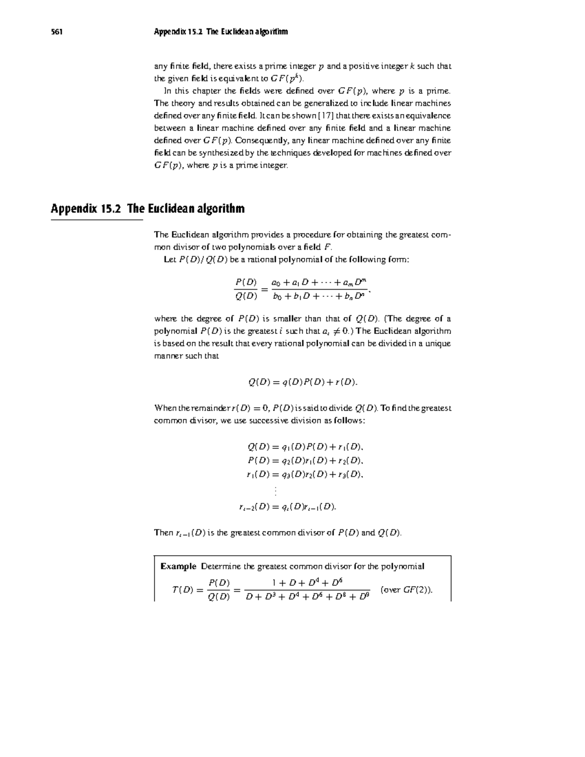 Z.kohavi Switching and finite Automata theory-10 - ####### 561 Appendix 15 The Euclidean ...