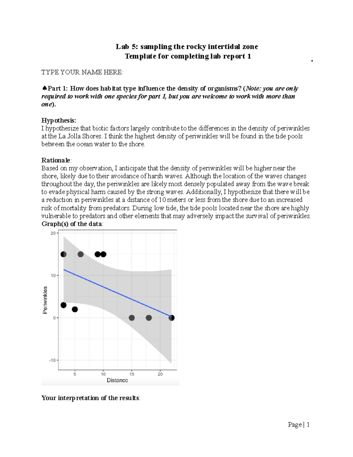 Lab 5 rocky intertidal - Lab 5: sampling the rocky intertidal zone ...