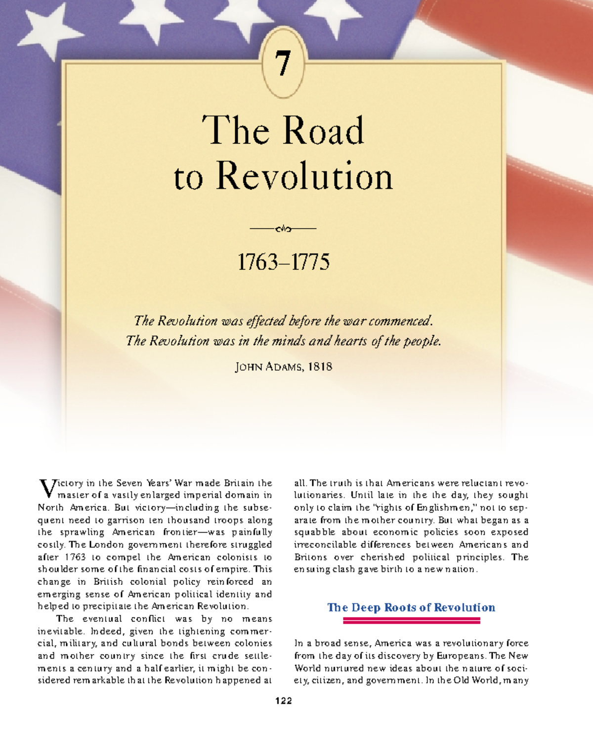 Americanpageantchapter 7 - 122 7 The Road to Revolution 1763– The ...