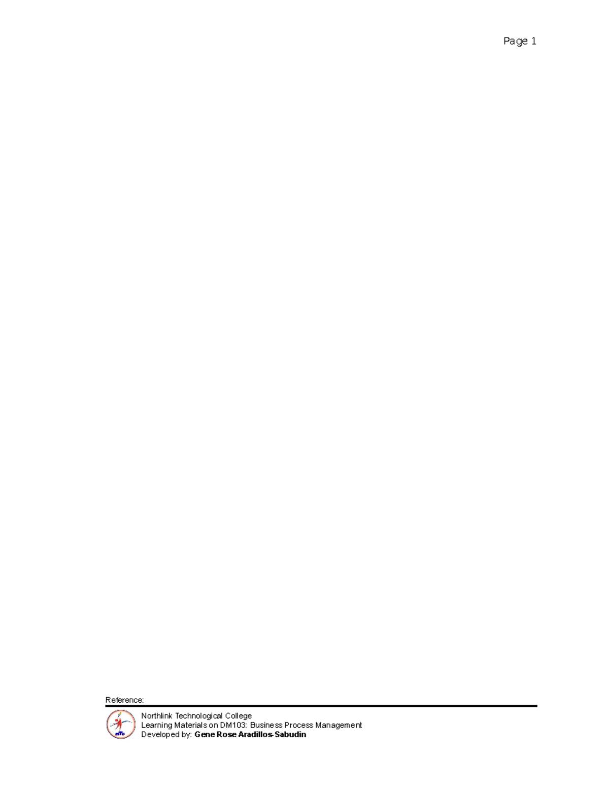 CAs 1.1 Estrera Done - ssadasd - Page 1 Reference: Northlink ...