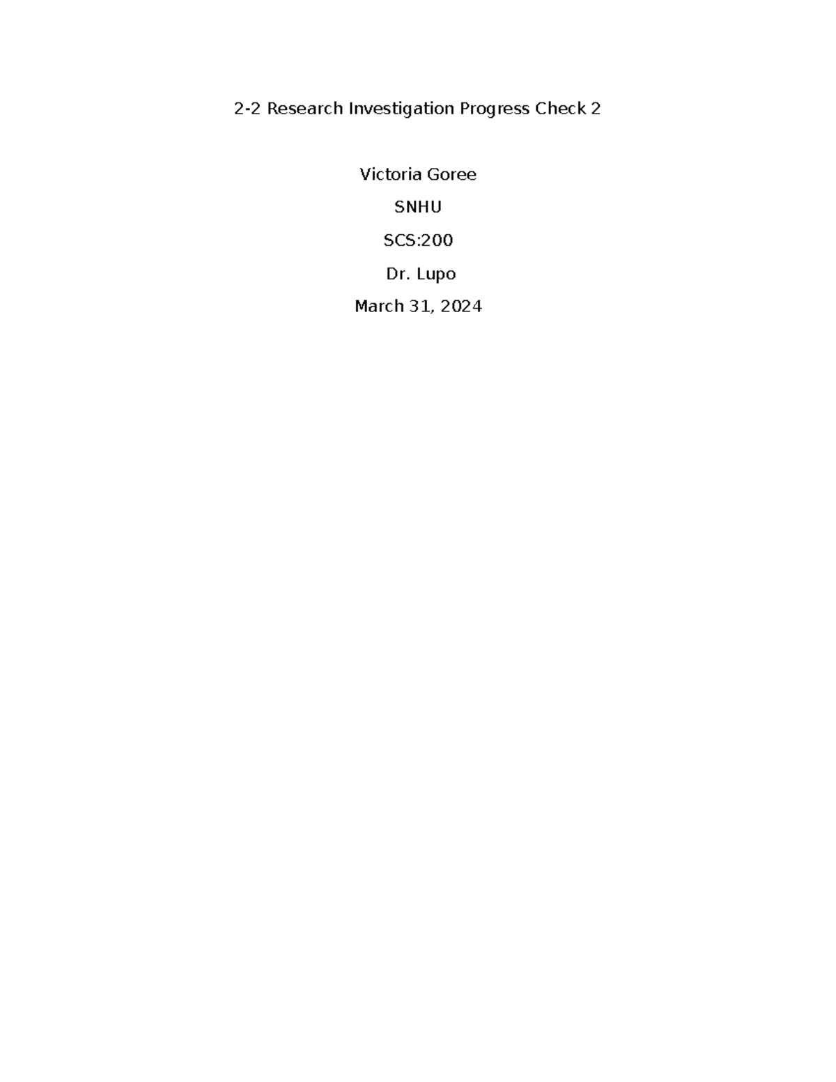 Introduction - good - 2-2 Research Investigation Progress Check 2 ...