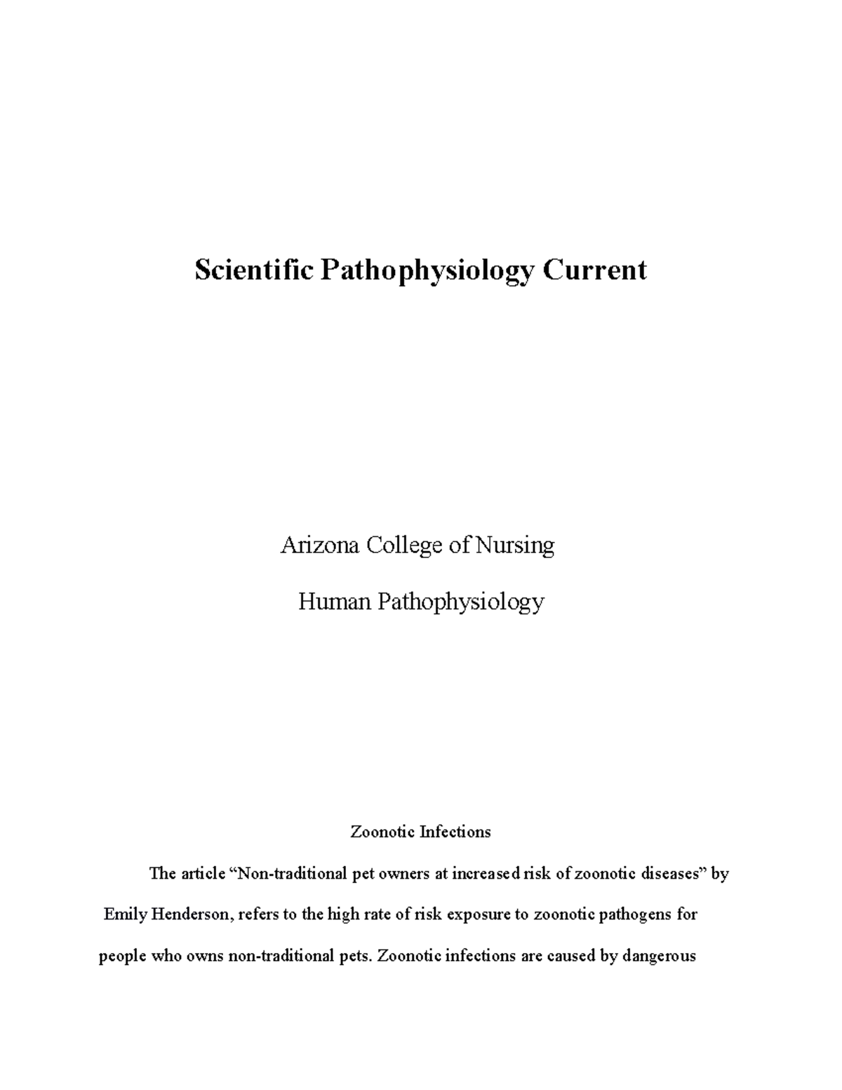 Scientific Pathophysiology Current - Scientific Pathophysiology Current ...