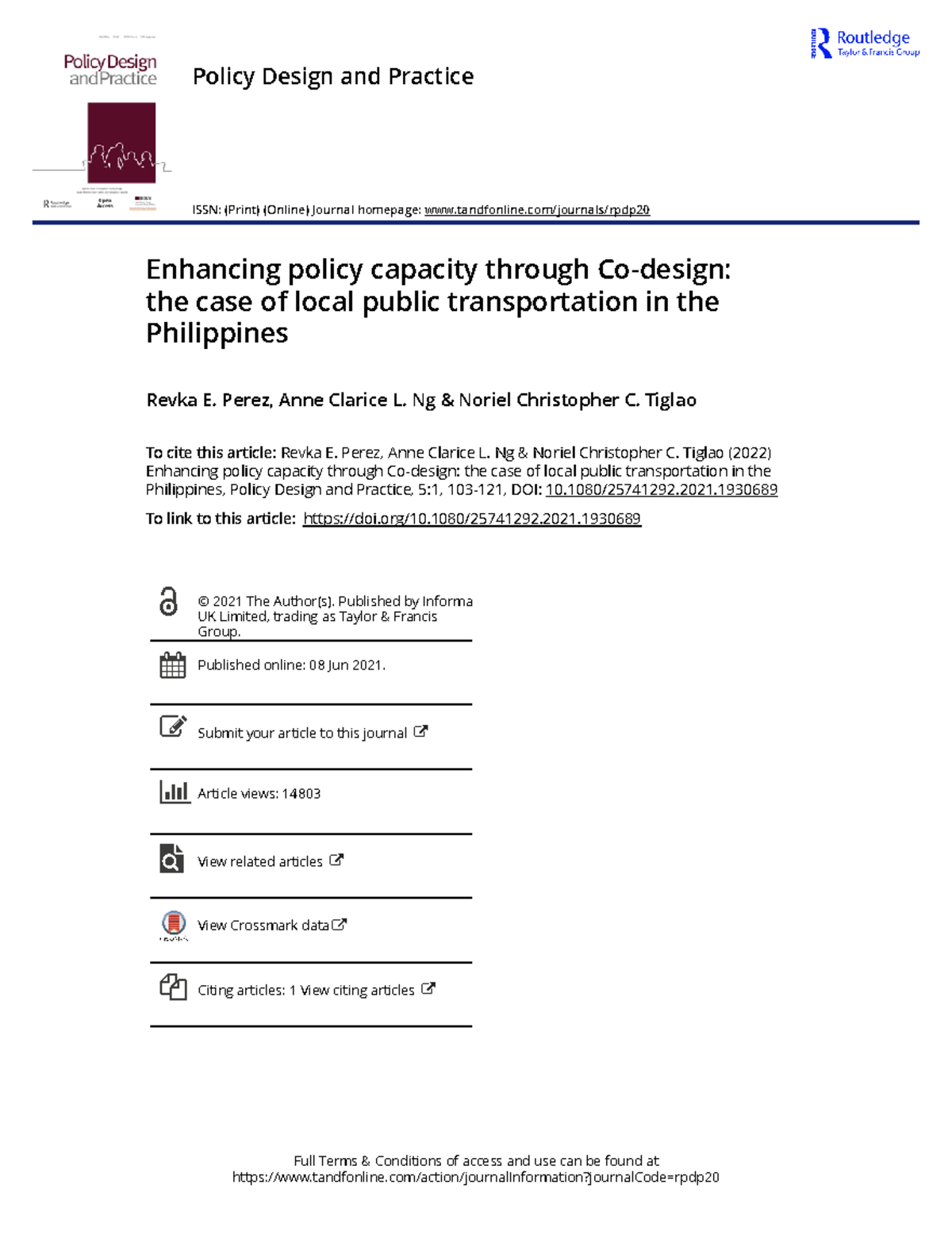 Enhancing policy capacity through Co-design the case of local public ...