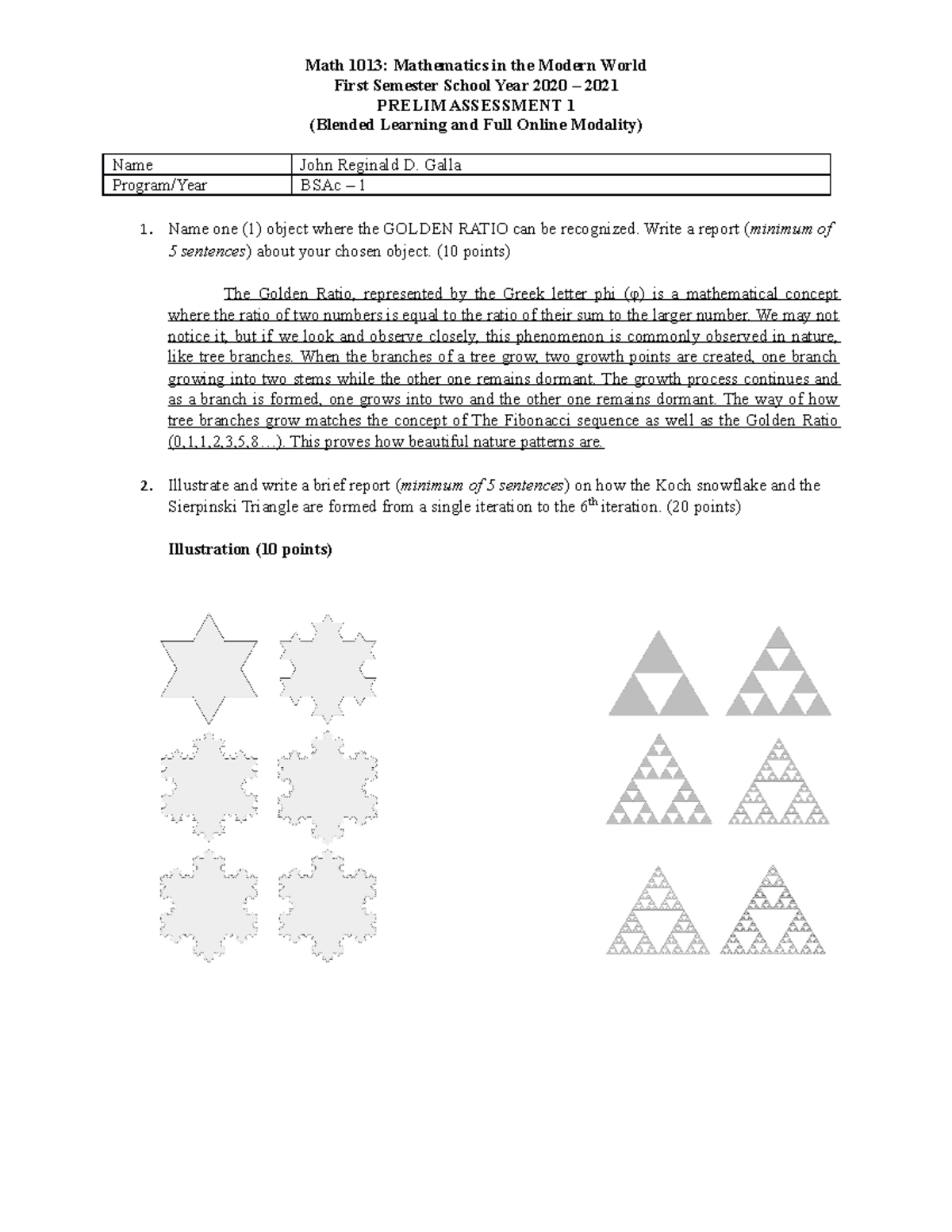 Math - Lecture notes 2142 - Math 1013: Mathematics in the Modern World ...