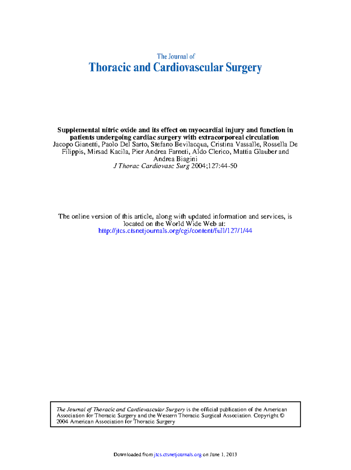 Supplemental nitric oxide and its effect - J Thorac Cardiovasc Surg2004 ...