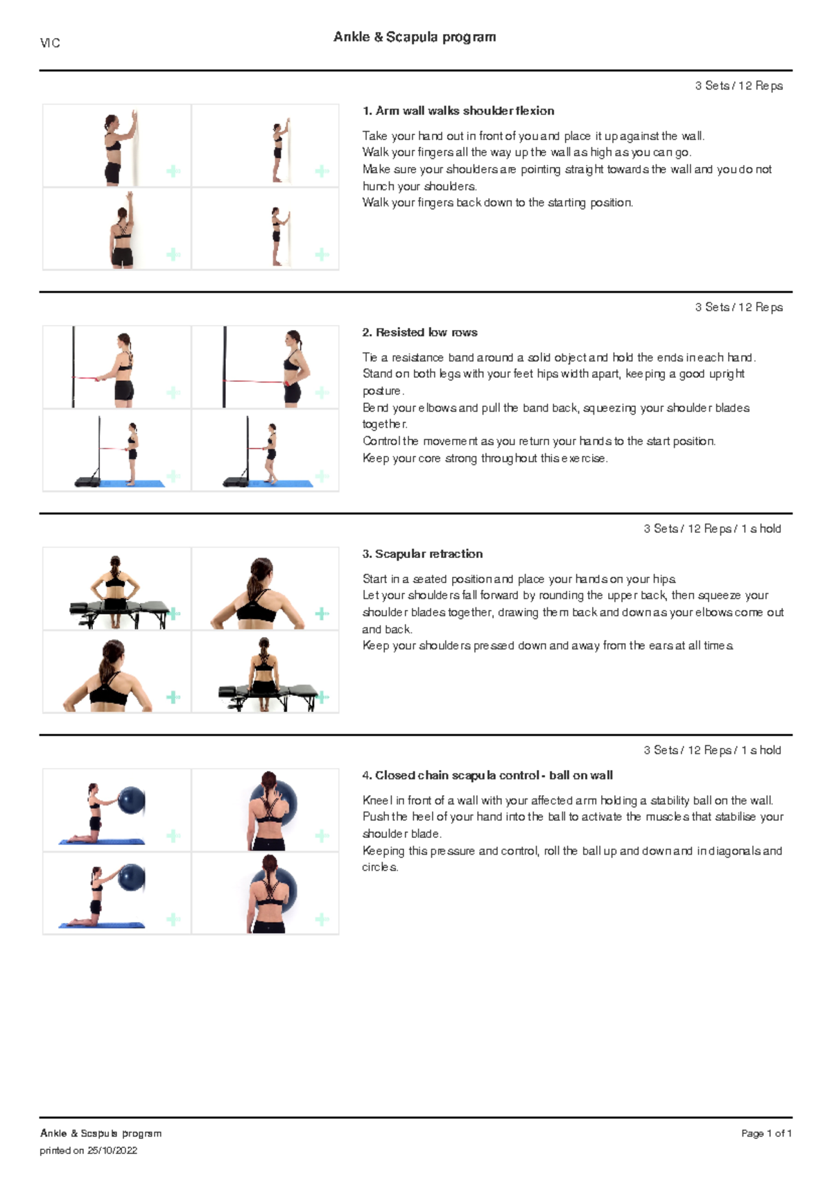 Shoulder disc - Notes. - Arm wall walks shoulder flexion Take your hand ...