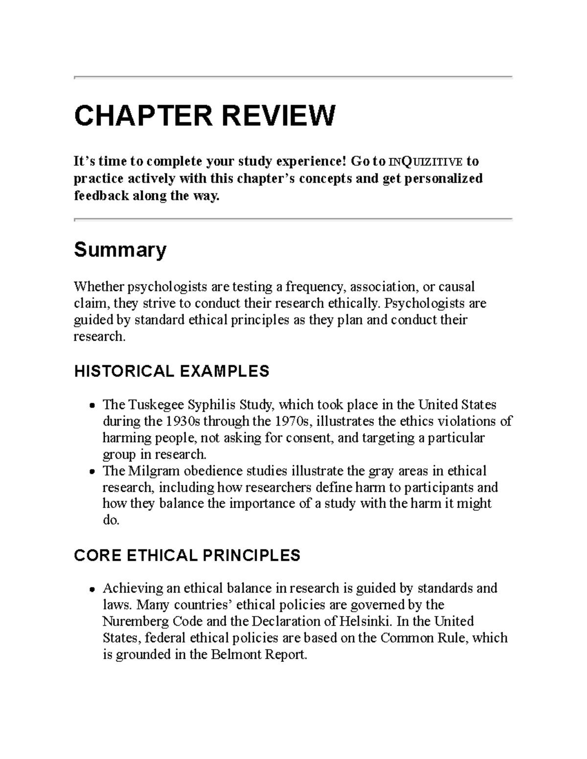 Chat 04 sum - Summary Research Methods in Psychology: Evaluating a ...