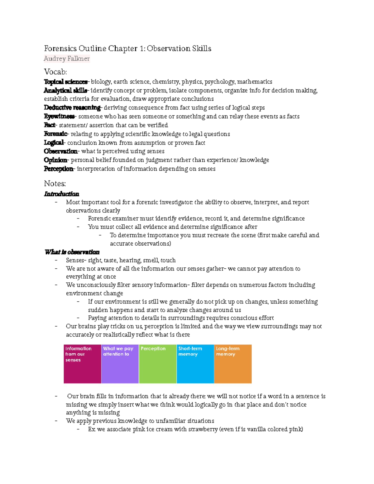 Forensics outline ch 1-4 notes for sem 1 - Forensics Outline Chapter 1 ...
