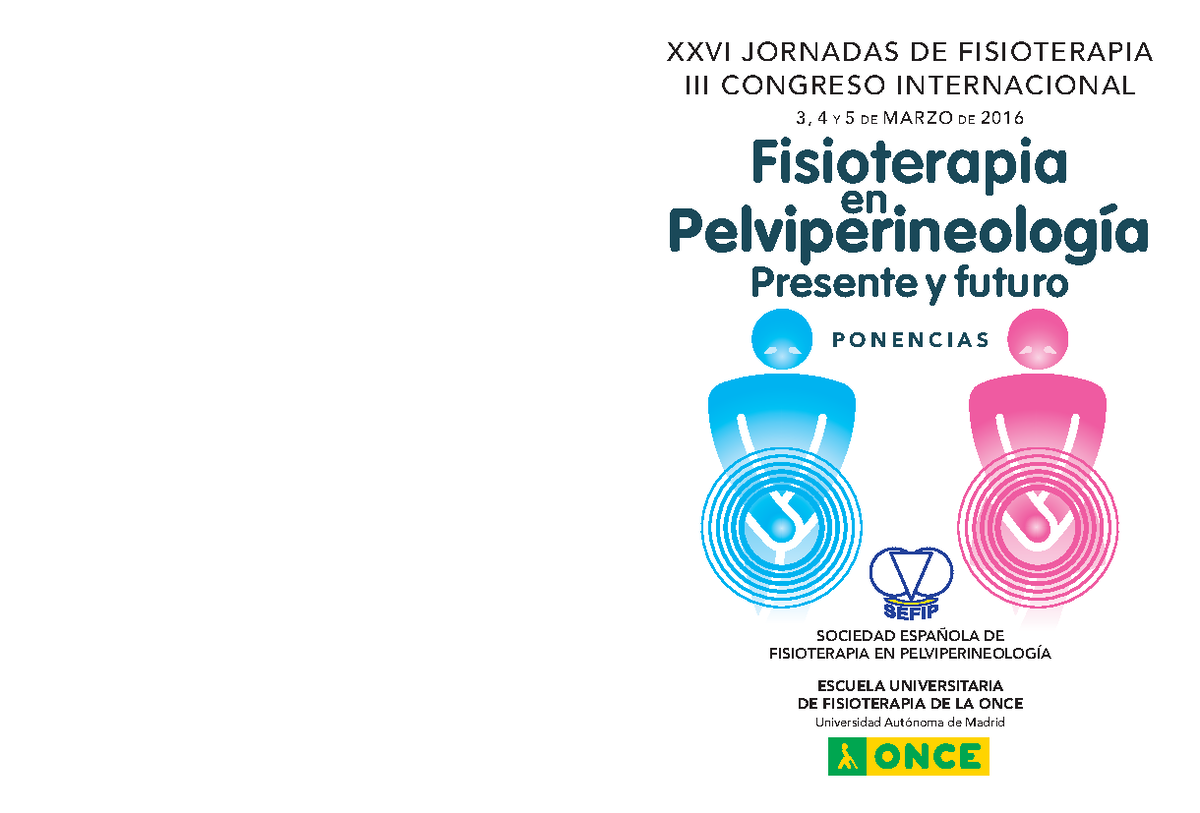 0 XXVI Jorn Fisio-uro - Enfermeria - XXVI JORNADAS DE FISIOTERAPIA III CONGRESO INTERNACIONAL 3 ...