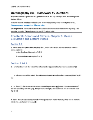 Module 5 Notes Ocean Currents and Gyres - Lecture Part 1: Ocean ...