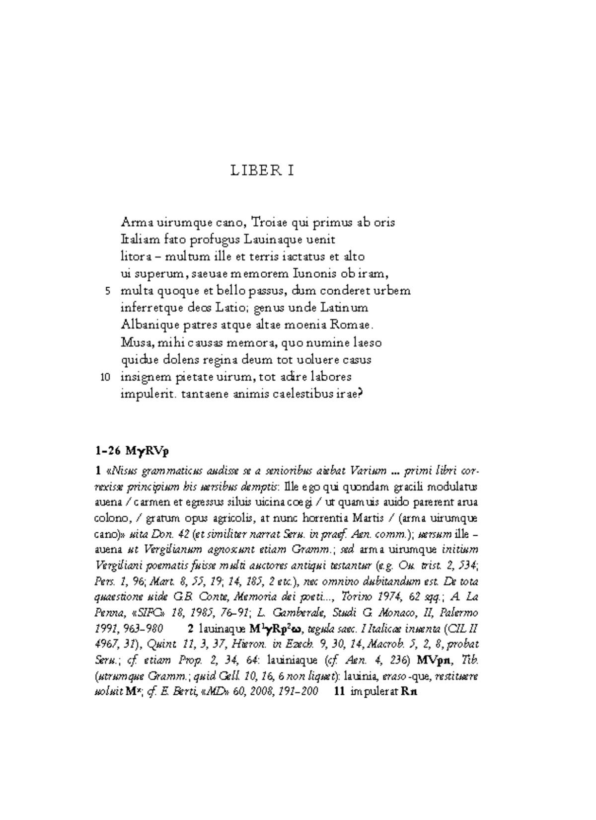 Aen. 1 ed. G.B.Conte copia - LIBER I Arma uirumque cano, Troiae qui ...