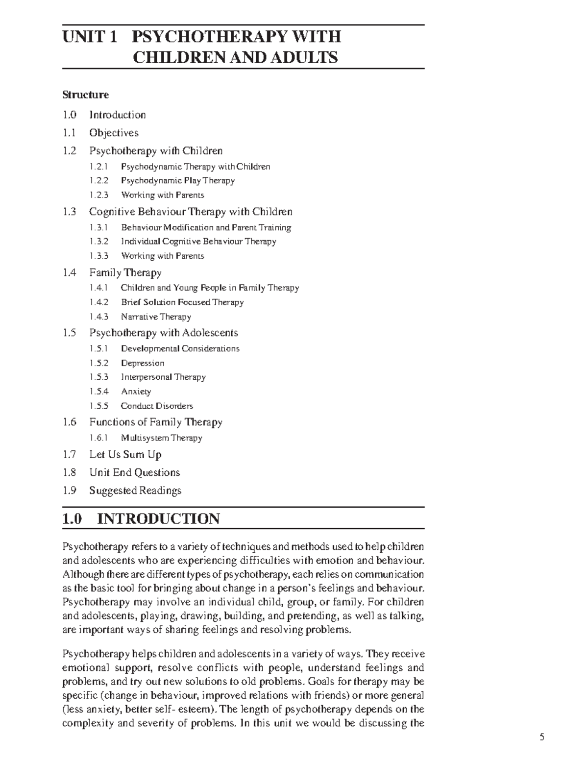 Unit-1 - Psychotherapy notes - Psychotherapy with UNIT 1 PSYCHOTHERAPY ...
