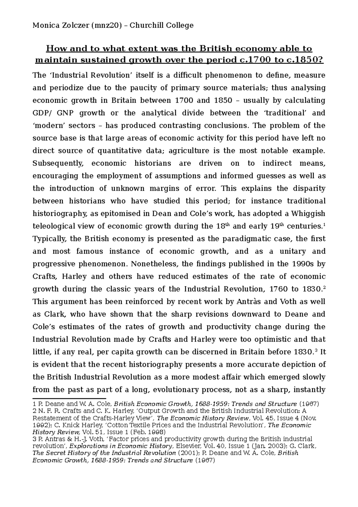 Essay - The Industrial Revolution - Monica Zolczer (mnz20) – Churchill ...