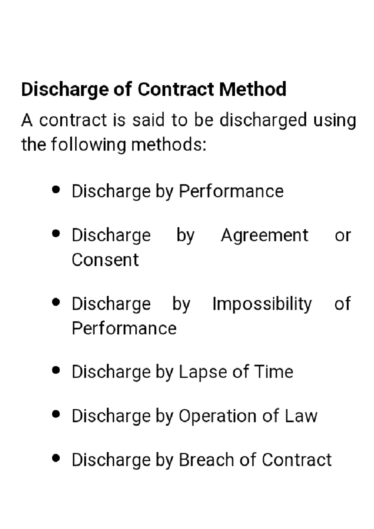 Brf1 - Assignment about discharge of contract - Business Regulatory ...