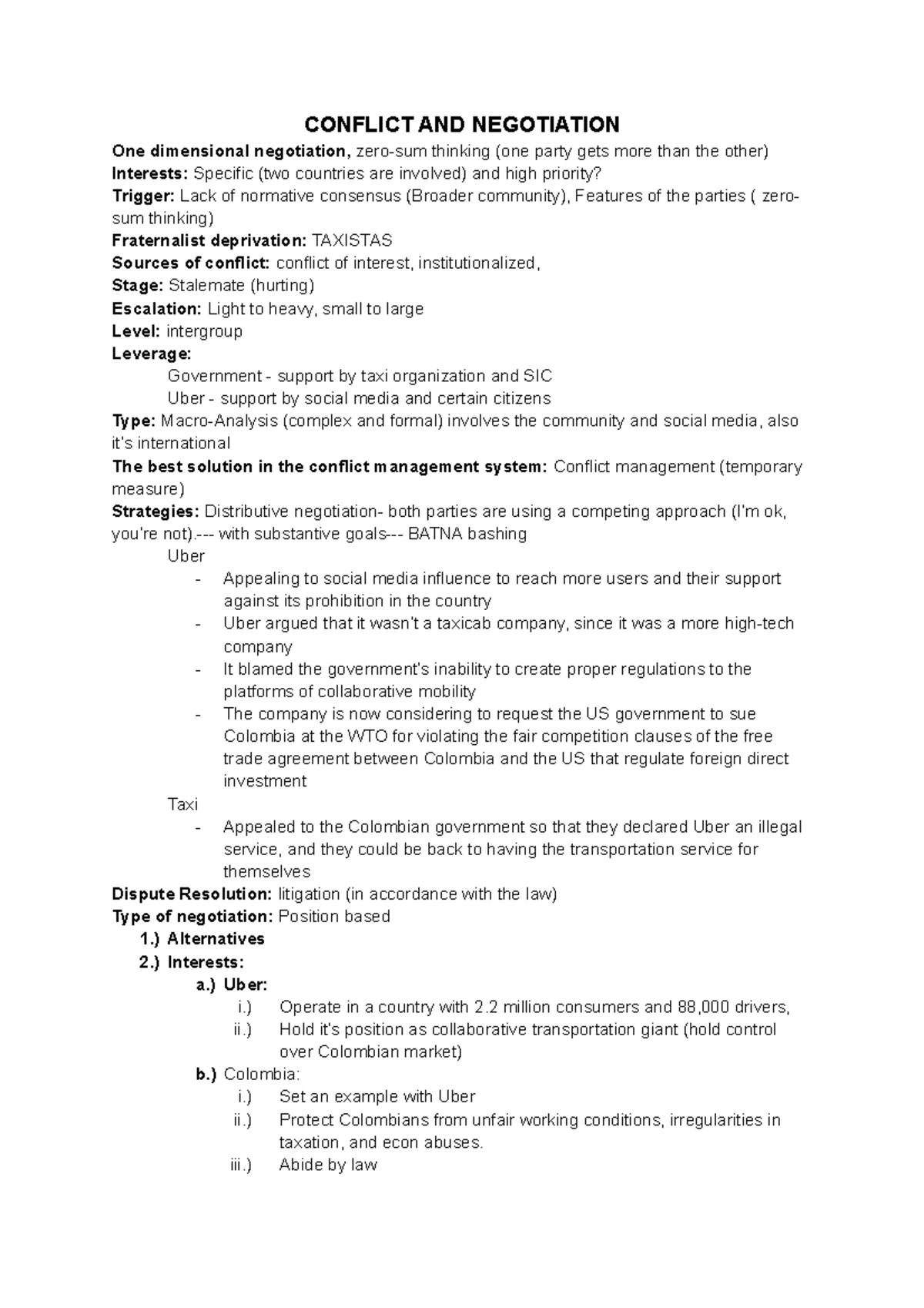 Final Teoria de la Negociacion - CONFLICT AND NEGOTIATION One ...