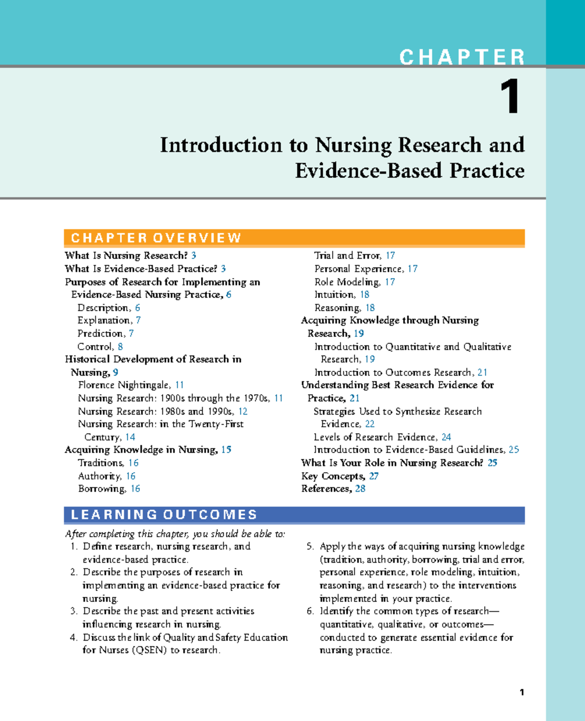 1236 - chap 1-6 - C H A P T E R 1 Introduction to Nursing Research and ...