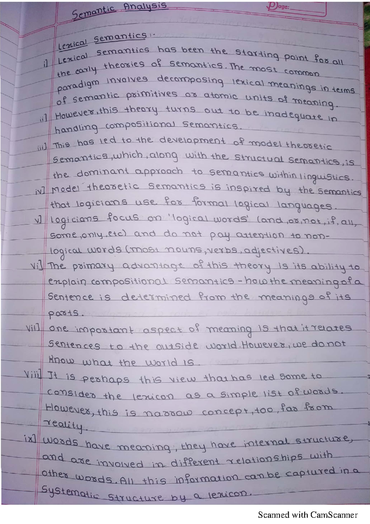 4 - Lexical semantic analysis - Semantic Analysis Page: Lexical semantics il Lexical semantics ...